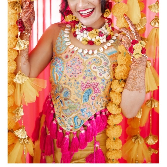 Lehengas | Backless Haldi Outfit Sharara Lengha Look | Poshmark